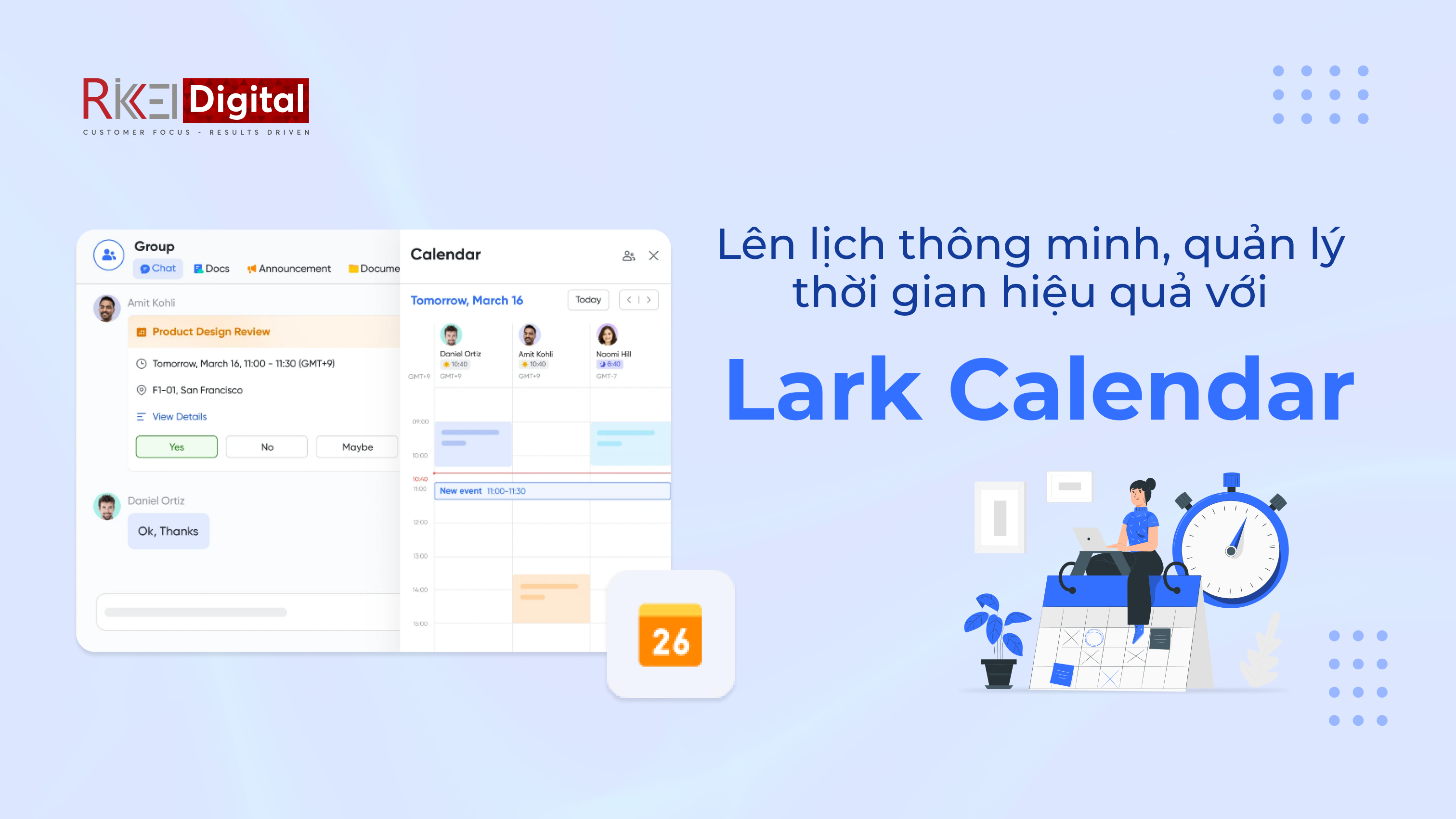 Lark Calendar - Trợ lý lịch trình số thông minh và hiệu quả